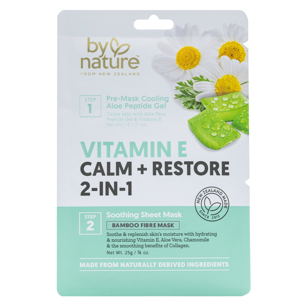 Vitamin E 2-in-1 Face Sheet Mask – By Nature Skincare New Zealand